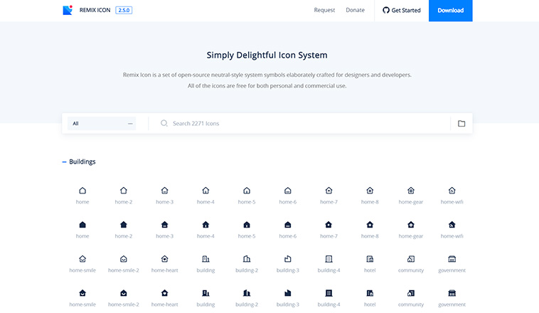 2000種類以上の高品質なアイコンを無料でダウンロードできる神サイト『Remix Icon』 - 8192.jp